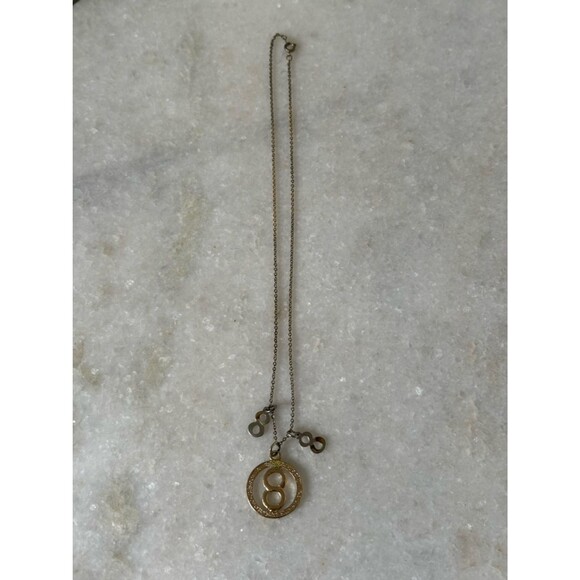 Unbranded | Jewelry | Gold Toned 8 Angel Number Circle Pendant Necklace ...